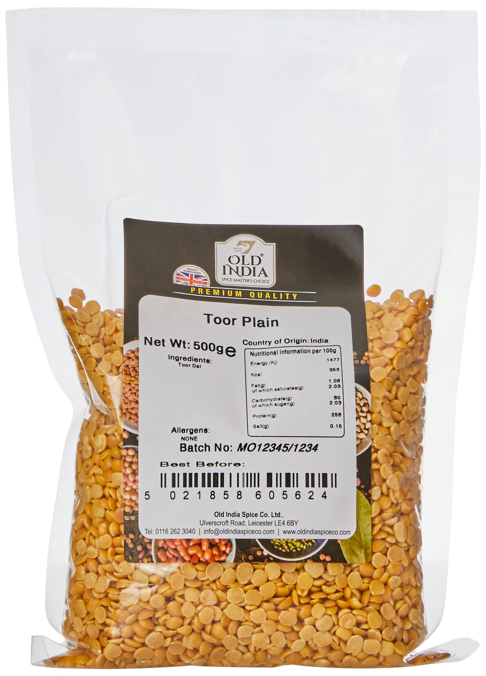 Old India Toor Plain 500g : Amazon.co.uk: Grocery