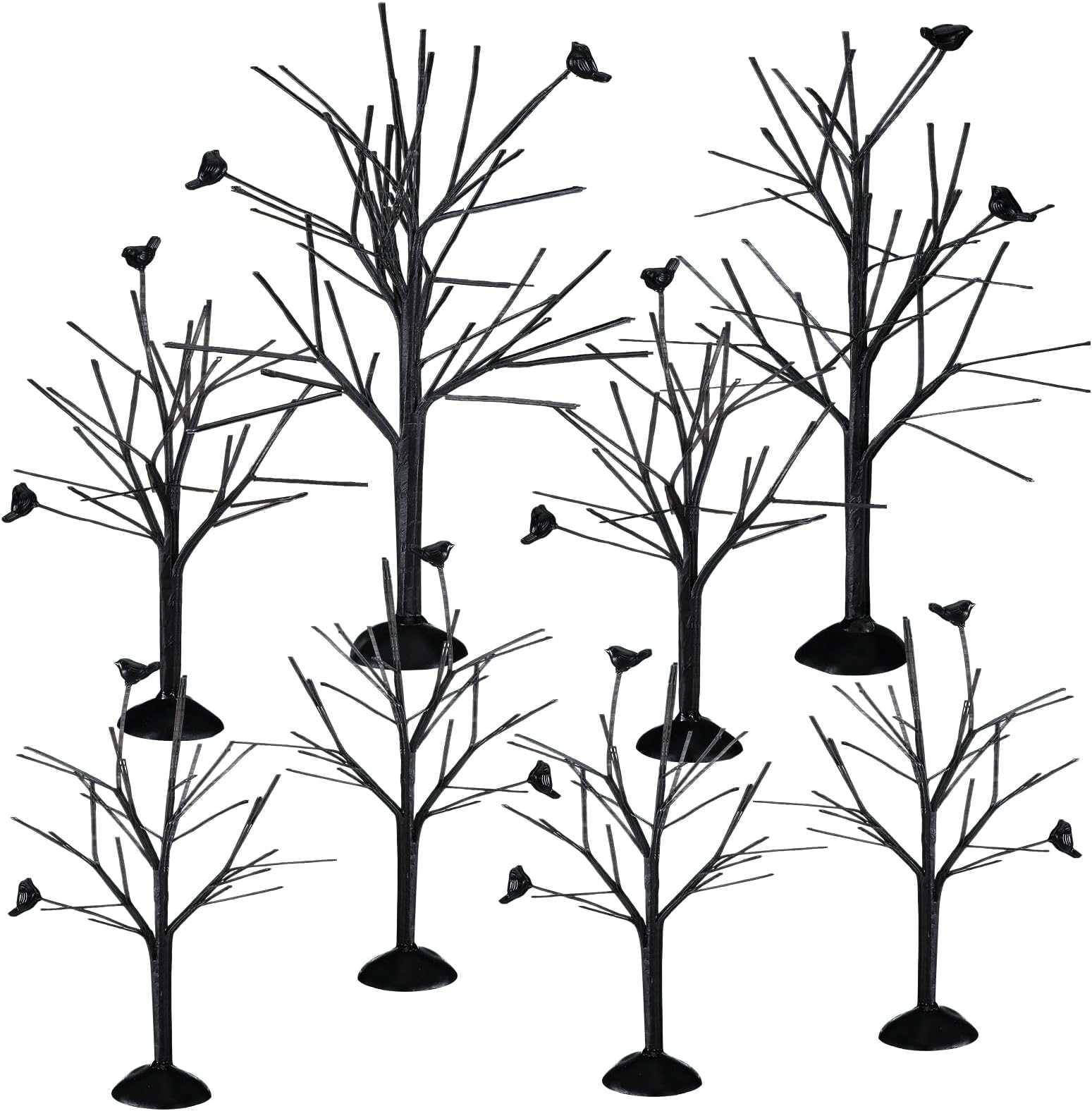 Amazon.com: Uiifan 8 Pcs Halloween Village Dead Trees Faux Artificial ...