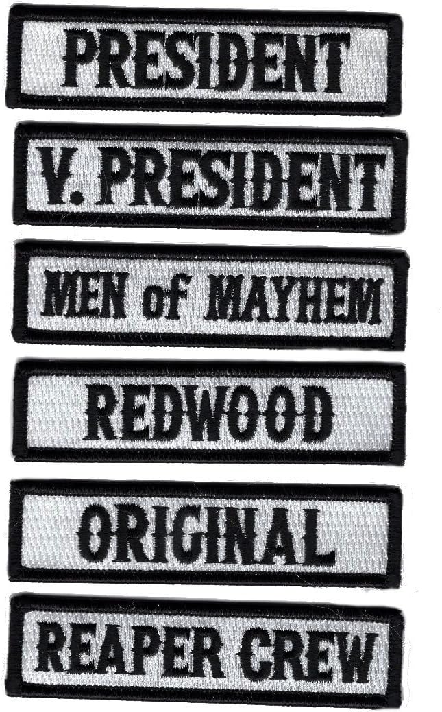 Amazon.com: Officer Title Rank Vest Patches President VP Chaplain MC ...