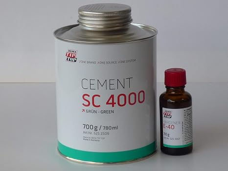 Rema 525250-30 TipTop CEMENT SC 4000 Vert 700 g et durcisseur E-40 30 g ...