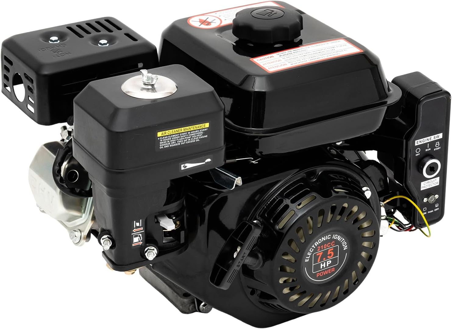 Amazon.com : DUIBAII 4-Stroke 7.5 HP Electric Start Horizontal Engine ...