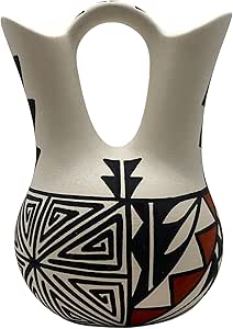 Amazon.com: Native American Pottery Acoma Wedding Vase Pot Hand Painted ...