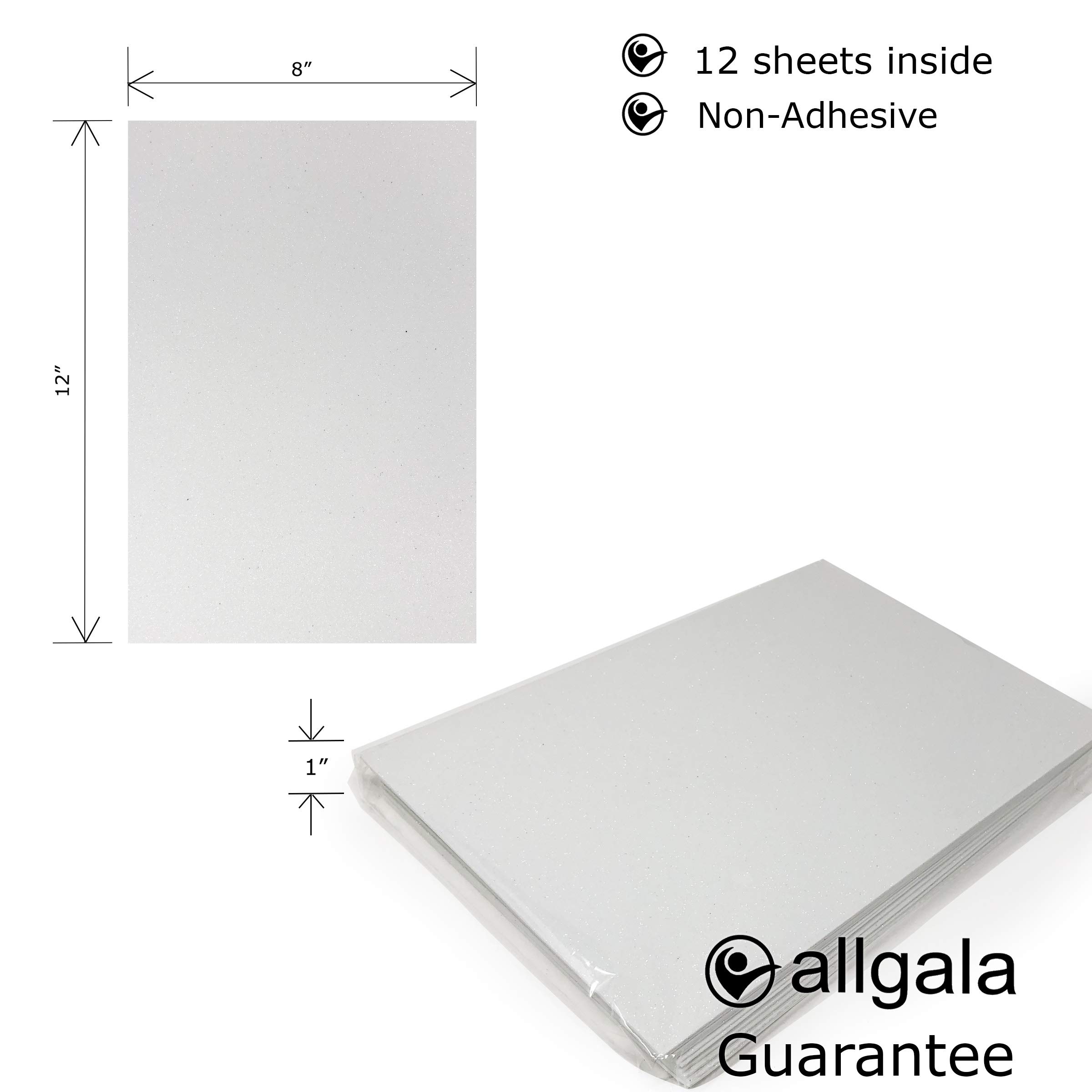 Snapklik.com : Allgala 12 Pack Glitter EVA Foam Paper 8 X 12inch Sheets ...
