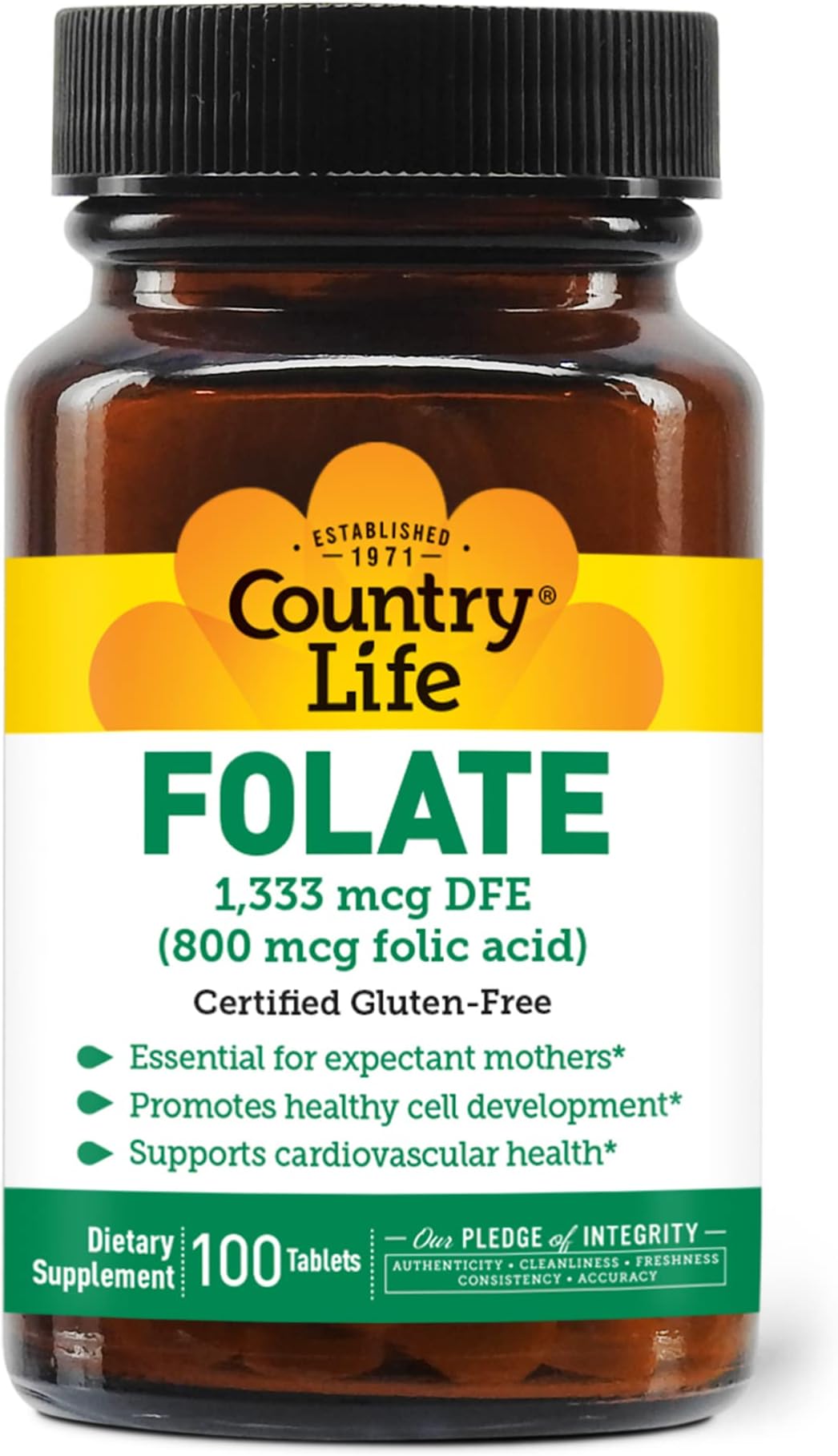 Amazon.com: Folic Acid | 800 mcg | 250 Tablets | Vegetarian, Non-GMO ...