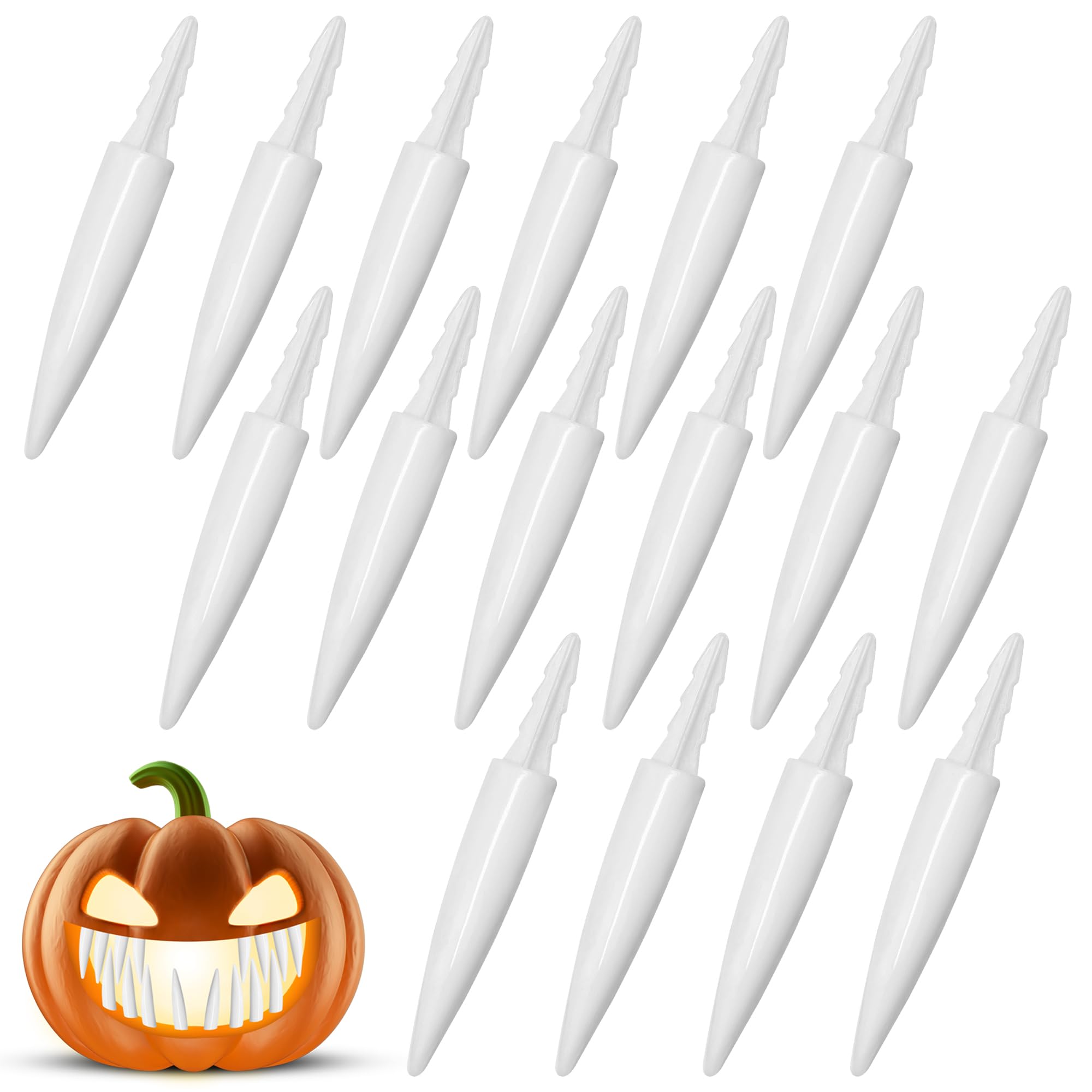 Amazon.com: Tlswshsy 16 PCS Halloween Pumpkin Teeth, Spooky Pumpkin ...
