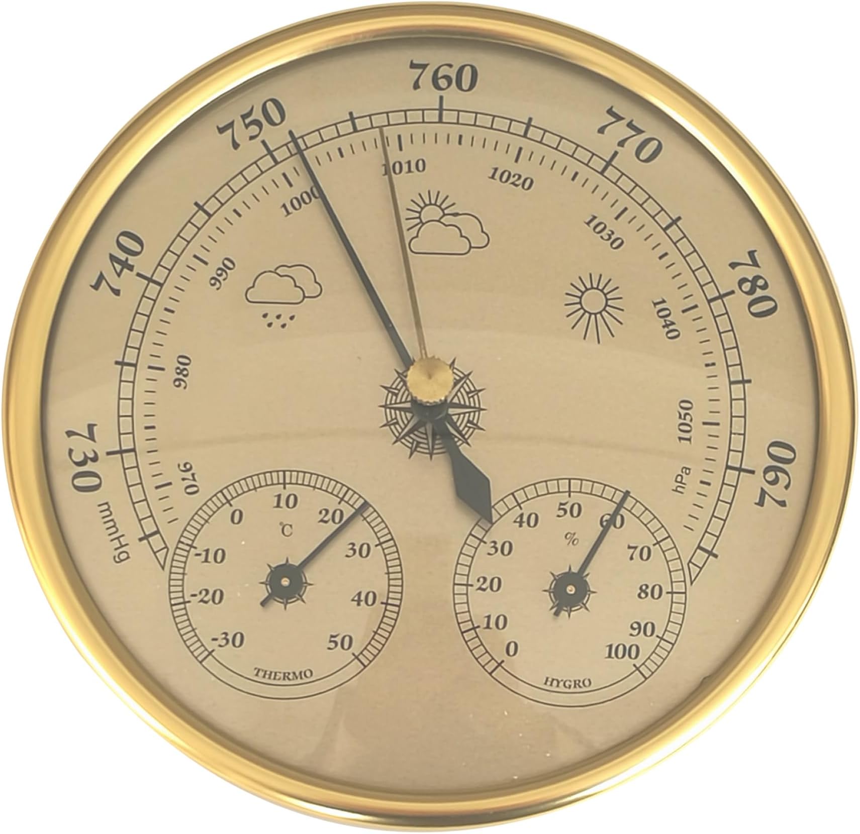 Amazon.com: NewGtuizi 5 Inch Dial Type Barometer with Thermometer ...