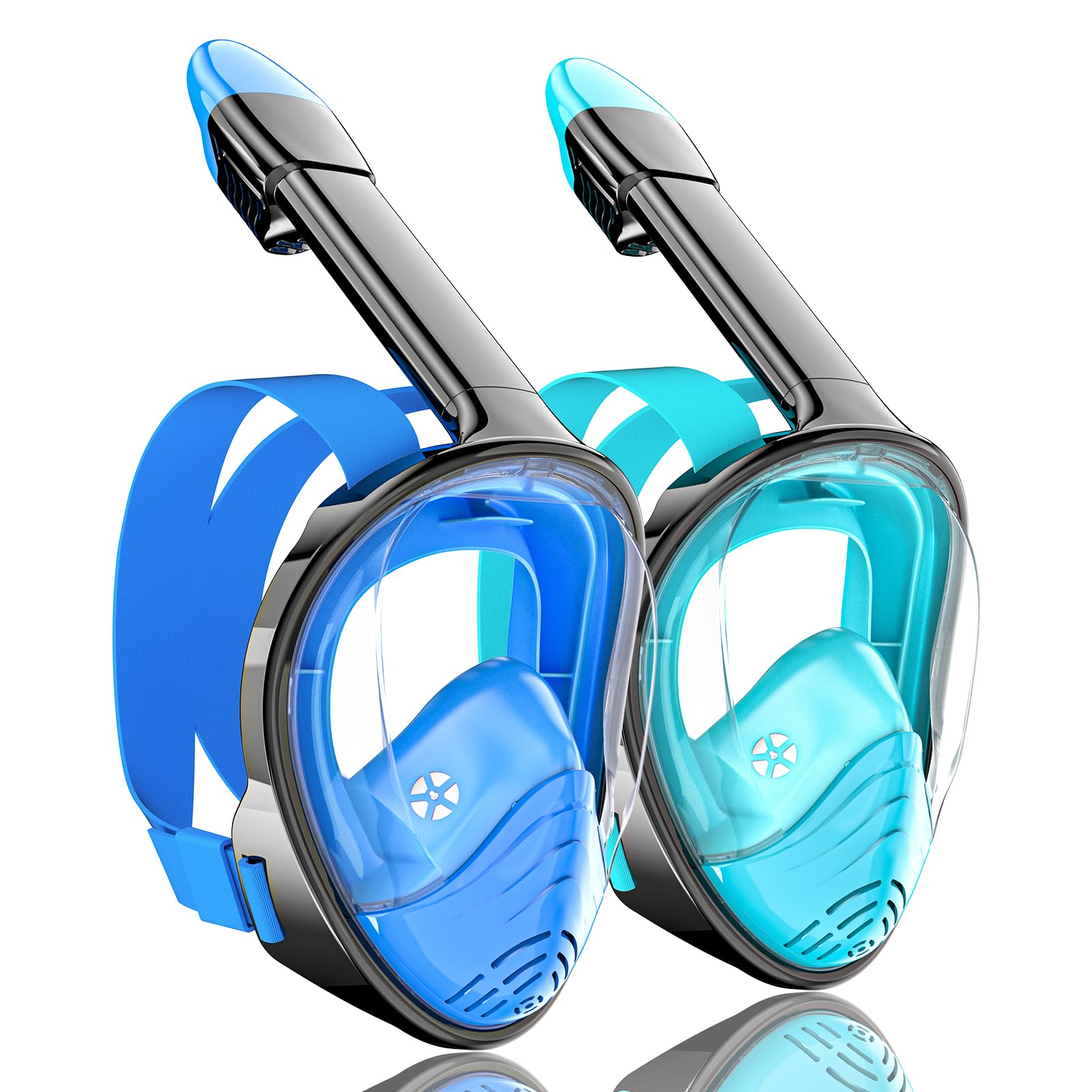 Snapklik.com : QingSong Full Face Snorkel Mask For Adults, Snorkeling Gear