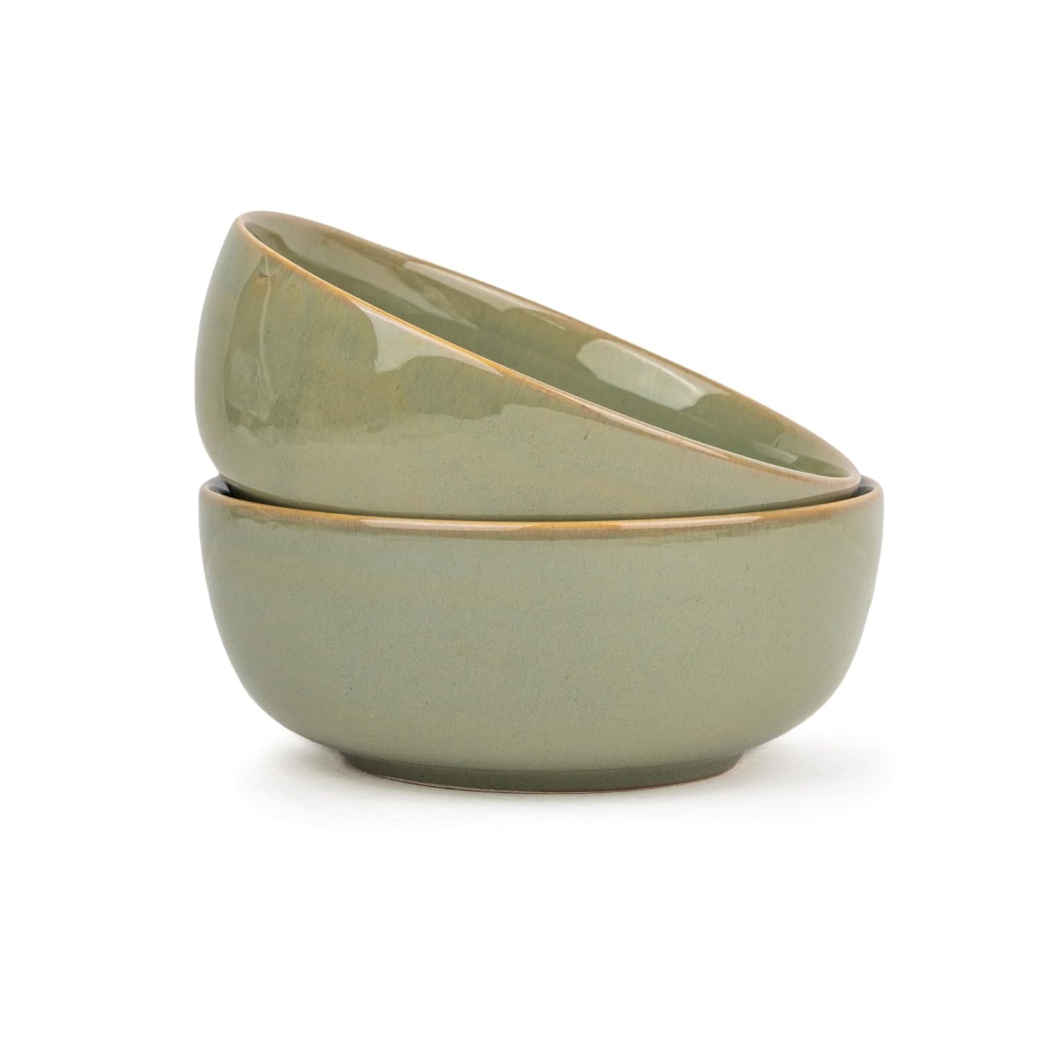 Shay Ceramic Medium Bowl Set, 18Cm, 2 Pieces, Pista | Glossy Finish ...