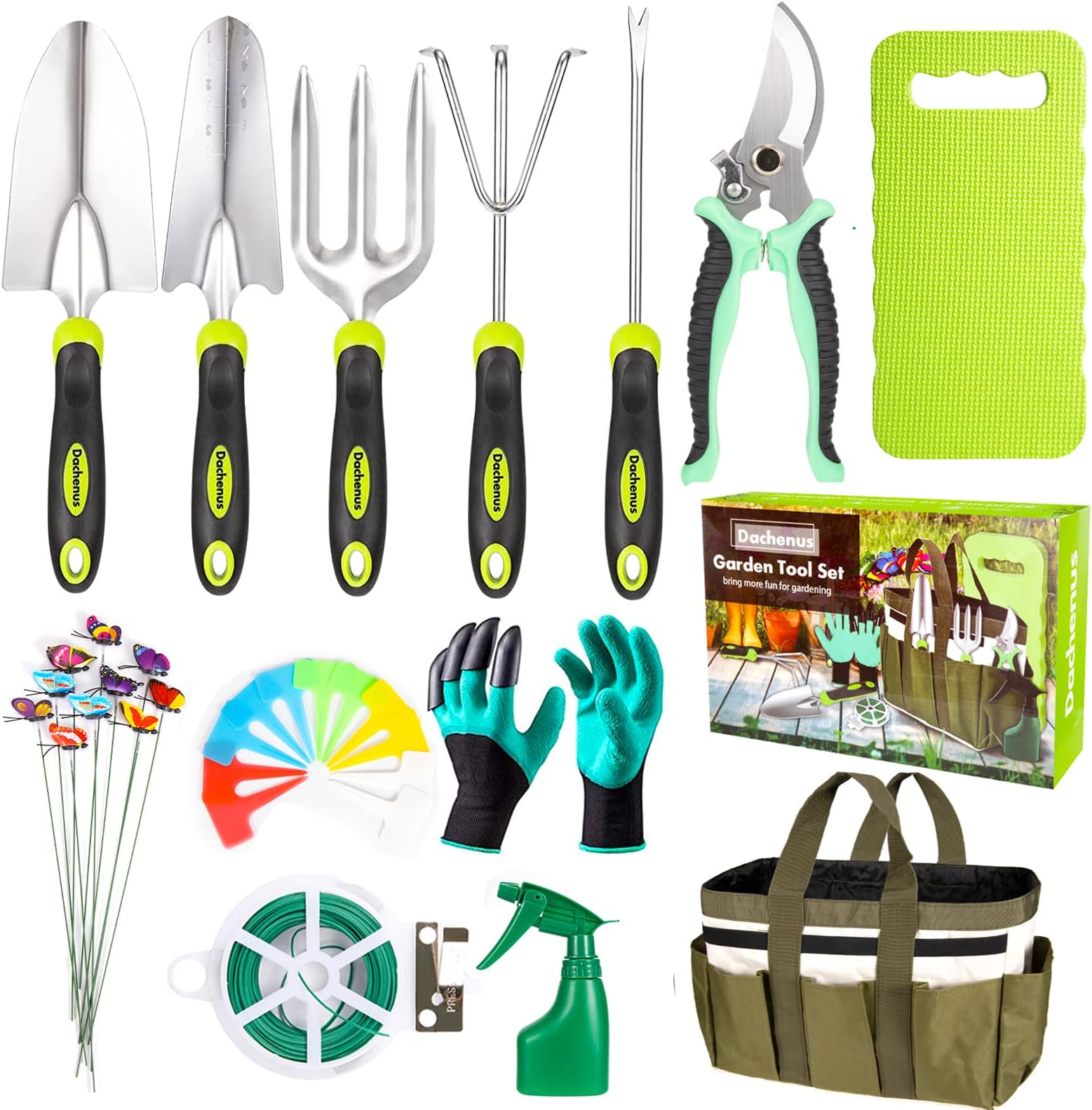 Amazon.com : Gardening Tool Set, 8 Pieces Aluminum Heavy Duty Gardening ...