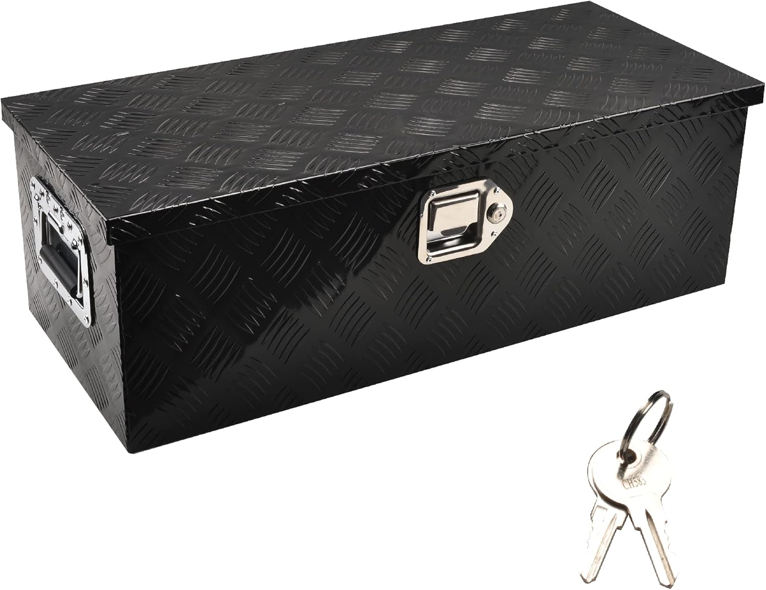 higehio 30 Inch Aluminum Tool Box, Truck Tool Box Organizer with Handle ...