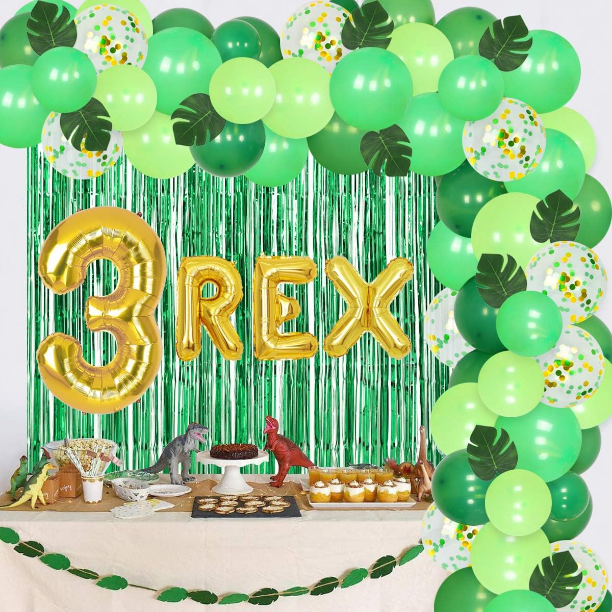 Amazon.com: Dinosaur 3rd Birthday Decorations for Boys - Dinosaur ...