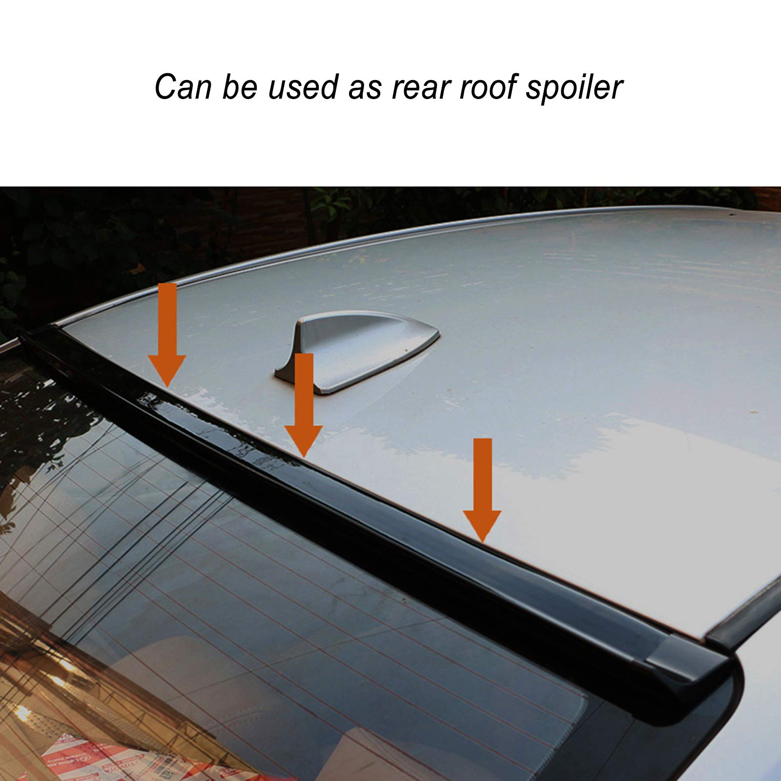 Car Spoiler 115cm Universal Adjustable Car Rear Wing Lip Trunk Roof ...