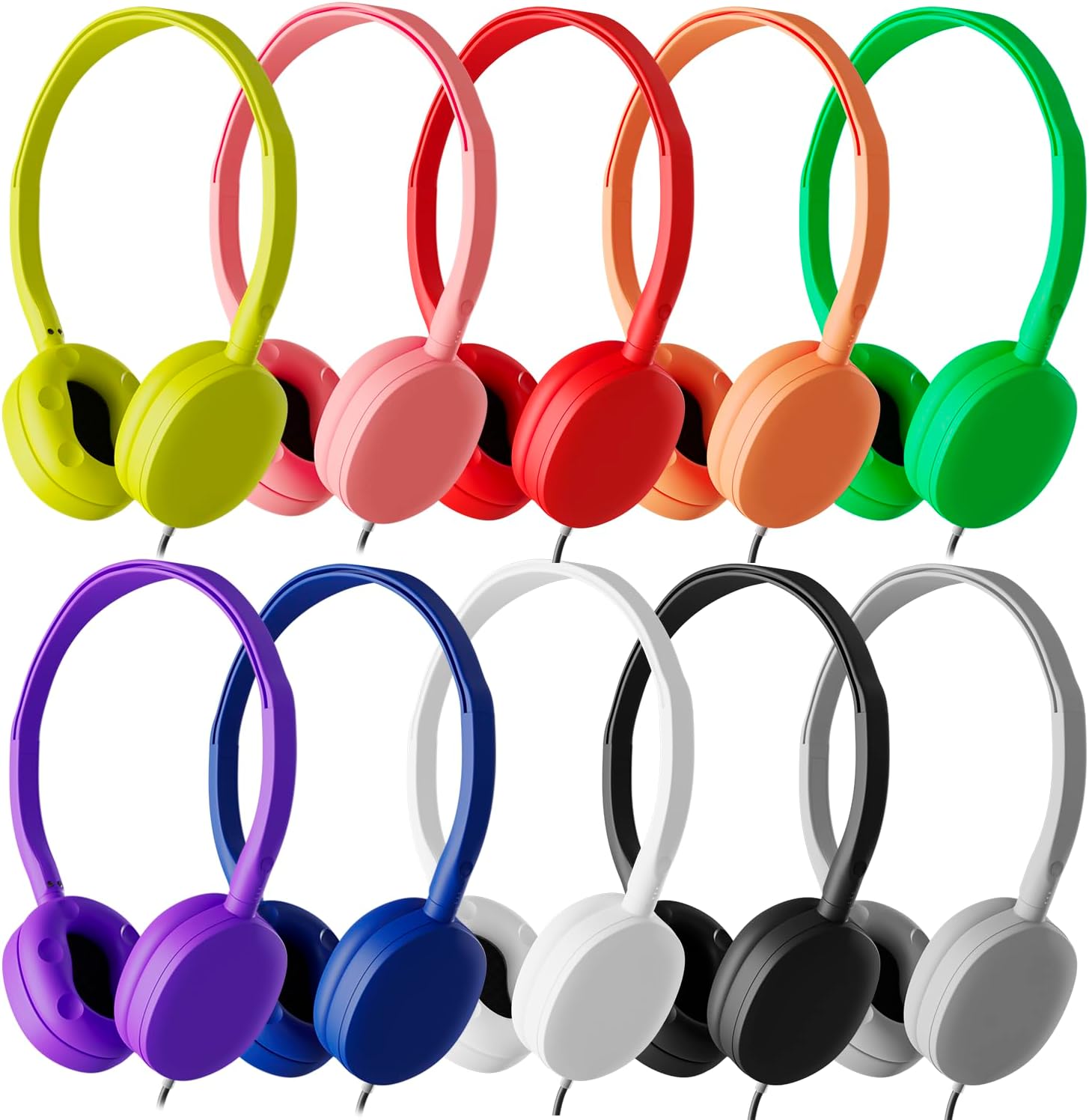 Amazon.com: Sonitum Bulk Kids Headphones for School with Microphones ...