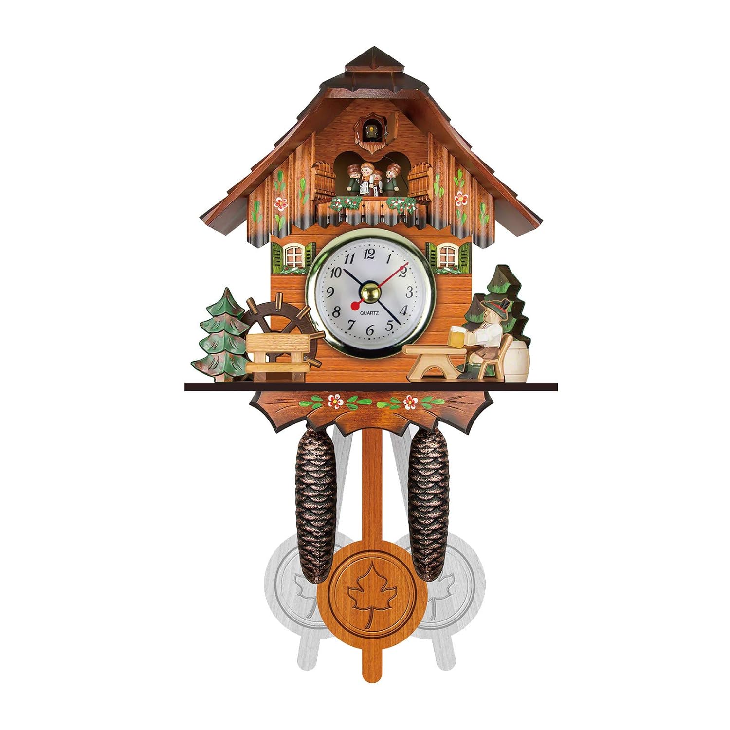 Buy Cuckoo Clock Wall Clock with Traditional Chalet Style , Wooden ...