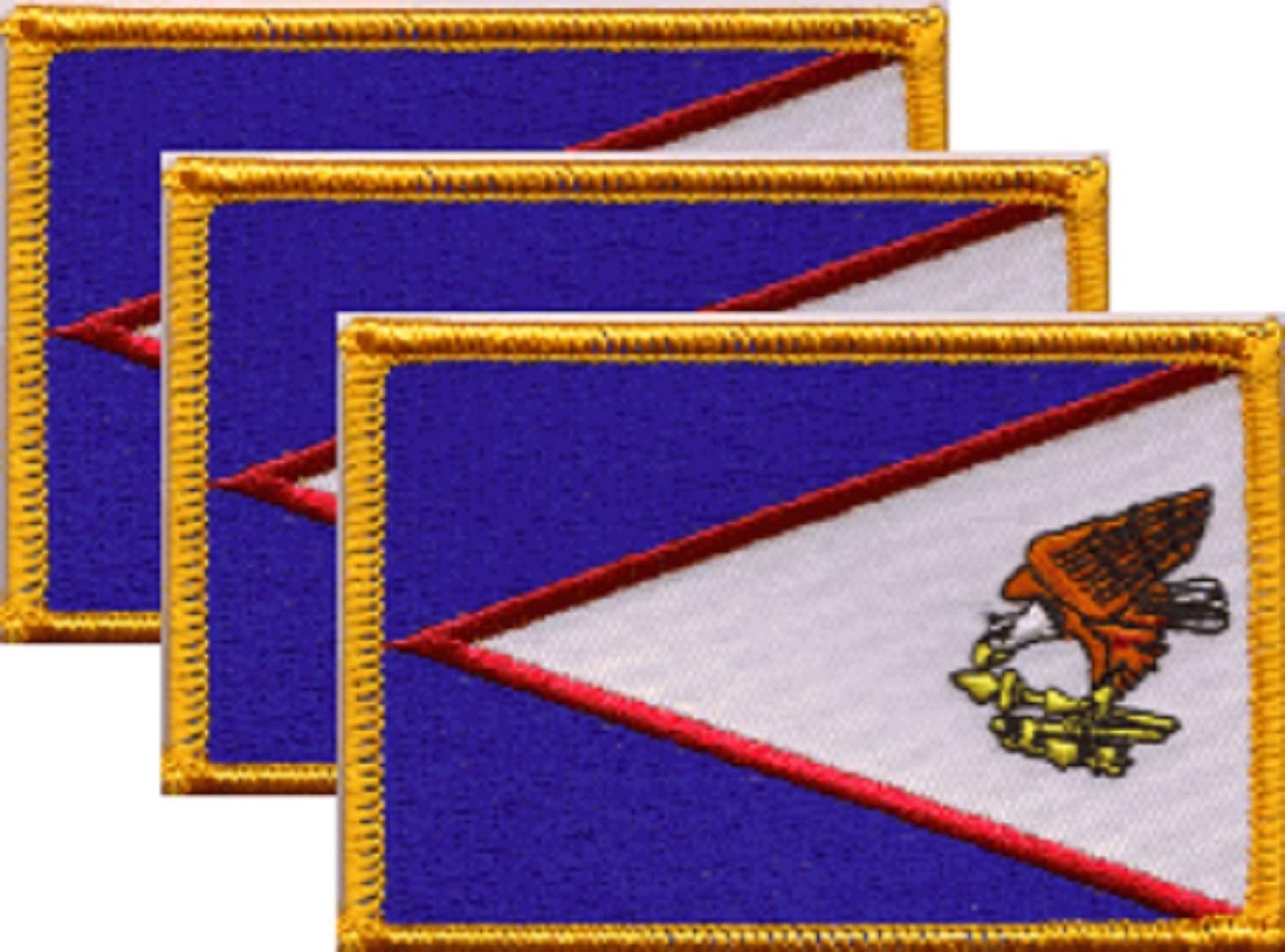 Amazon.com: Pack of 3 Country Flag Patches 3.50" x 2.25", Three ...