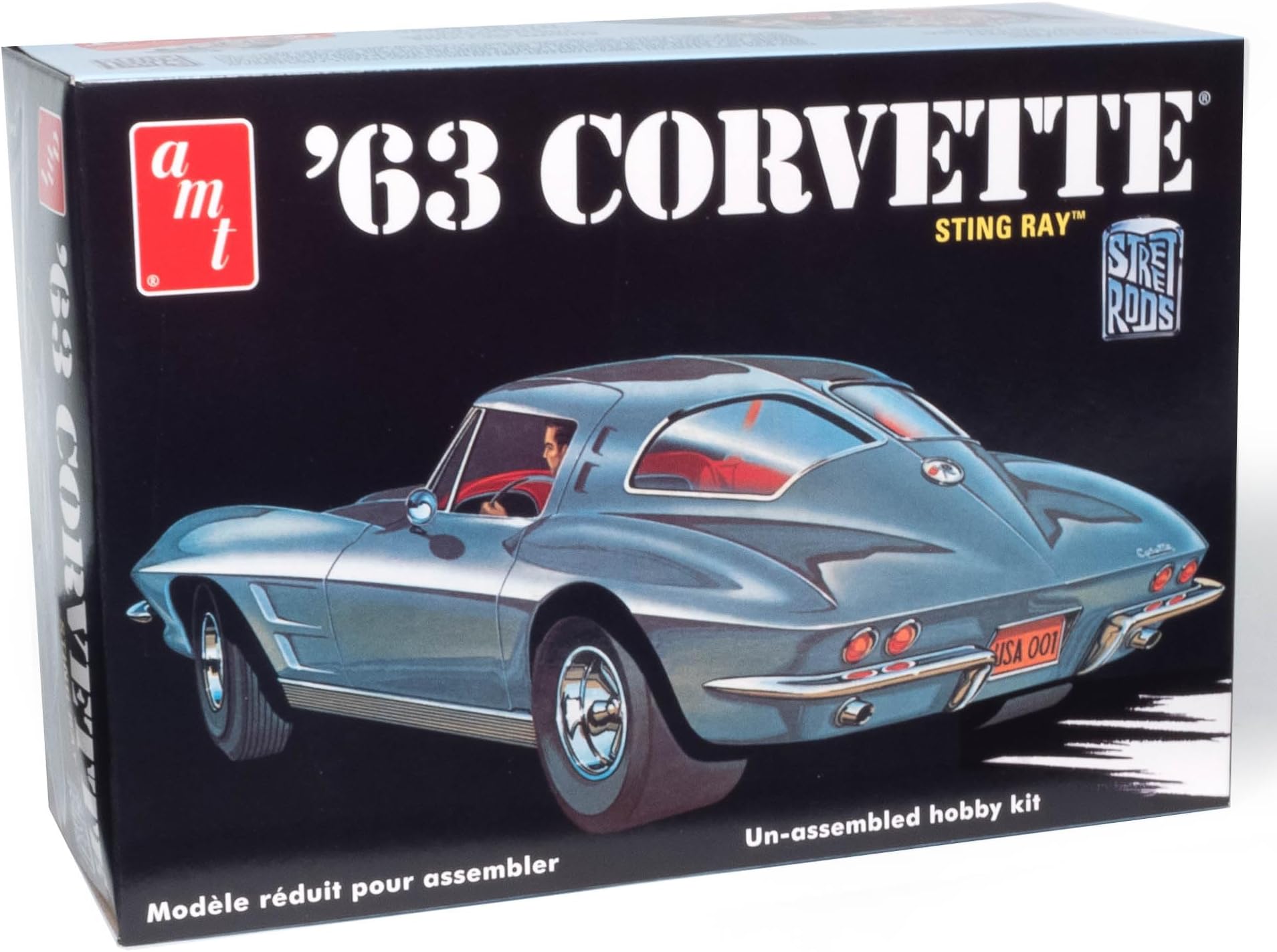 Amazon.com: AMT 1963 Chevy Corvette 1:25 Scale Model kit : Arts, Crafts ...