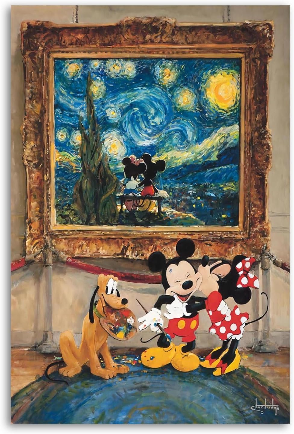 Amazon.com: Mickeys Minnie Love Mouse Starry Night Vincent Van Gogh ...