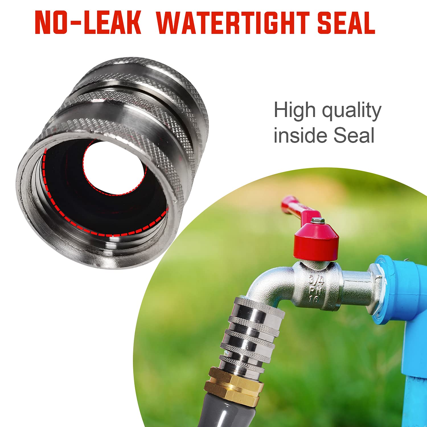 Snapklik.com : YAMATIC Stainless Steel Garden Hose Quick Connect Water ...