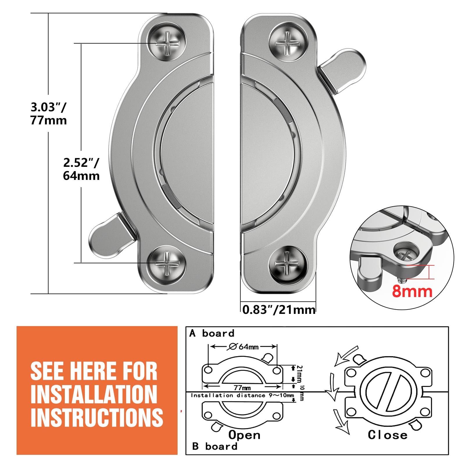 Snapklik.com : MDKAVE Heavy Duty Table Buckle Connectors,Table Leaf ...
