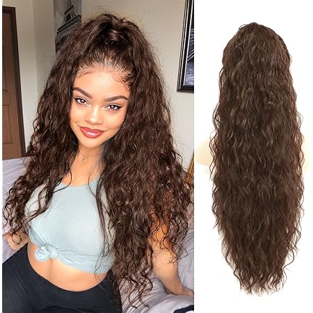 Amazon.com : BETHANY 26 Inch Curly Drawstring Ponytail Extension Long ...