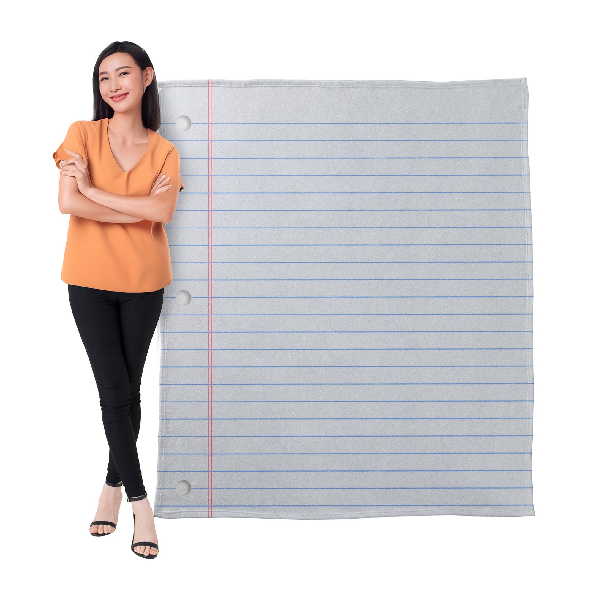 Amazon.com: FrameStory Notebook Paper Blanket - Lined Paper Throw ...