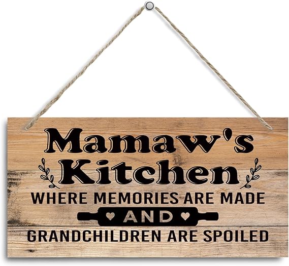 Amazon.com: Mamaw's Kitchen Sign - Where Memories Are Made and ...