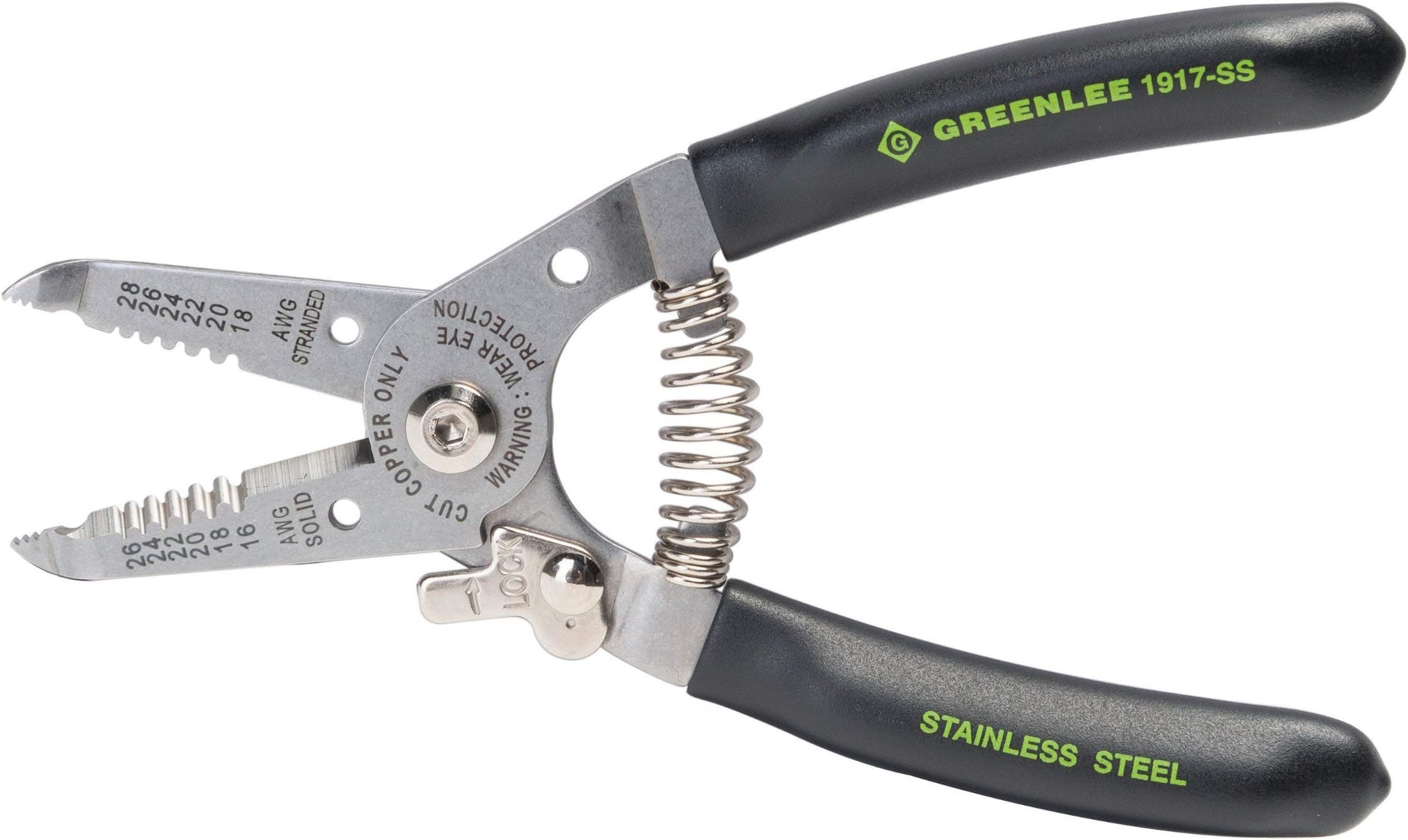 Greenlee 1950-SS Pro Stainless Wire Stripper, Cutter and Crimper, 10 ...