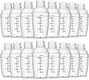 Amazon.com: Lallisa 16 Pcs Plastic Cocktail Shaker Set Drink Mixer ...