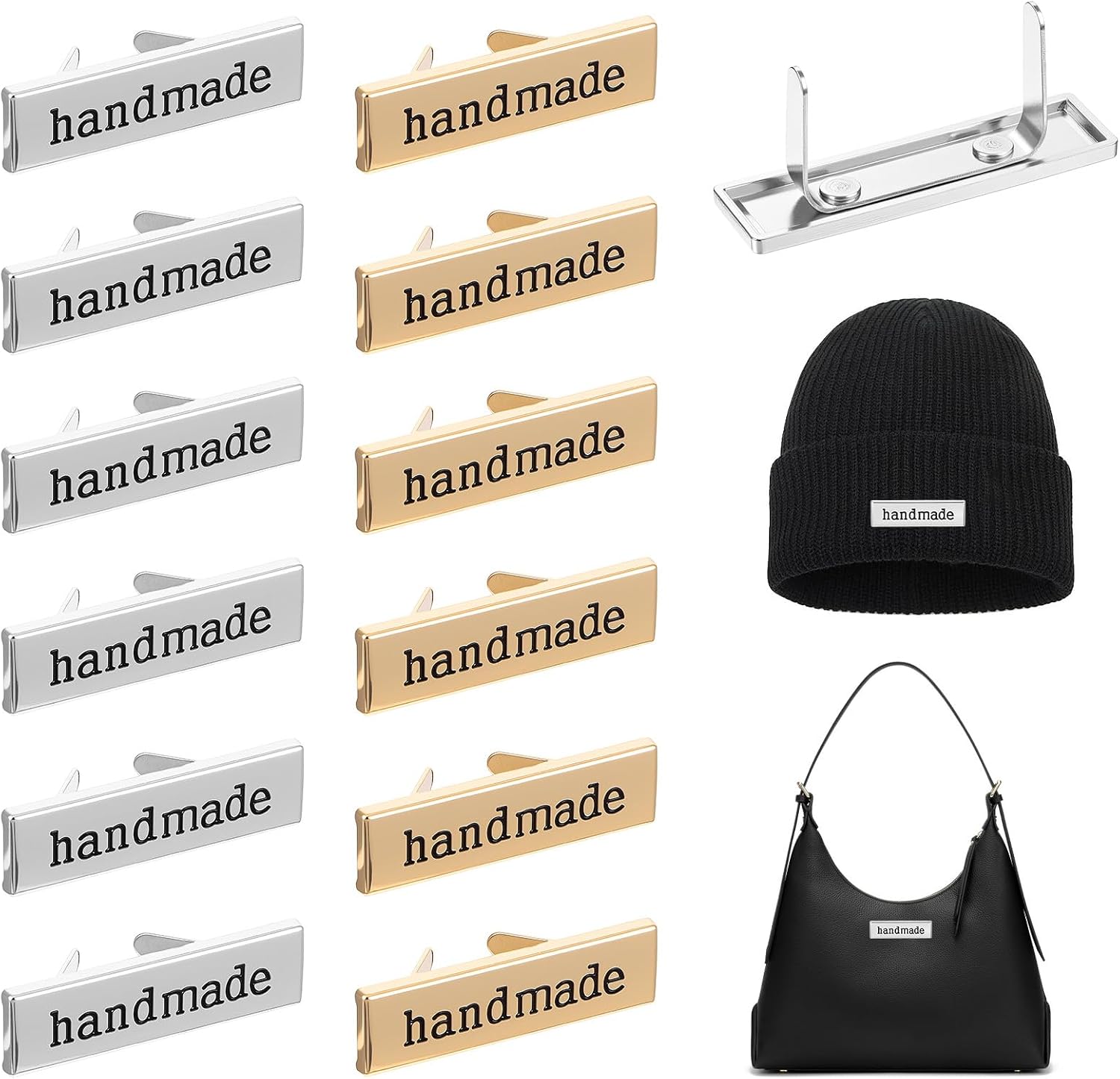 Amazon.com: DOPENSPI 12 Set Handmade Tags for Crochet, Metal Handmade ...
