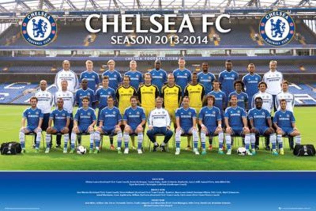 Amazon.com: Chelsea Team 2013 2014 Soccer Football Sports Poster 36x24 ...