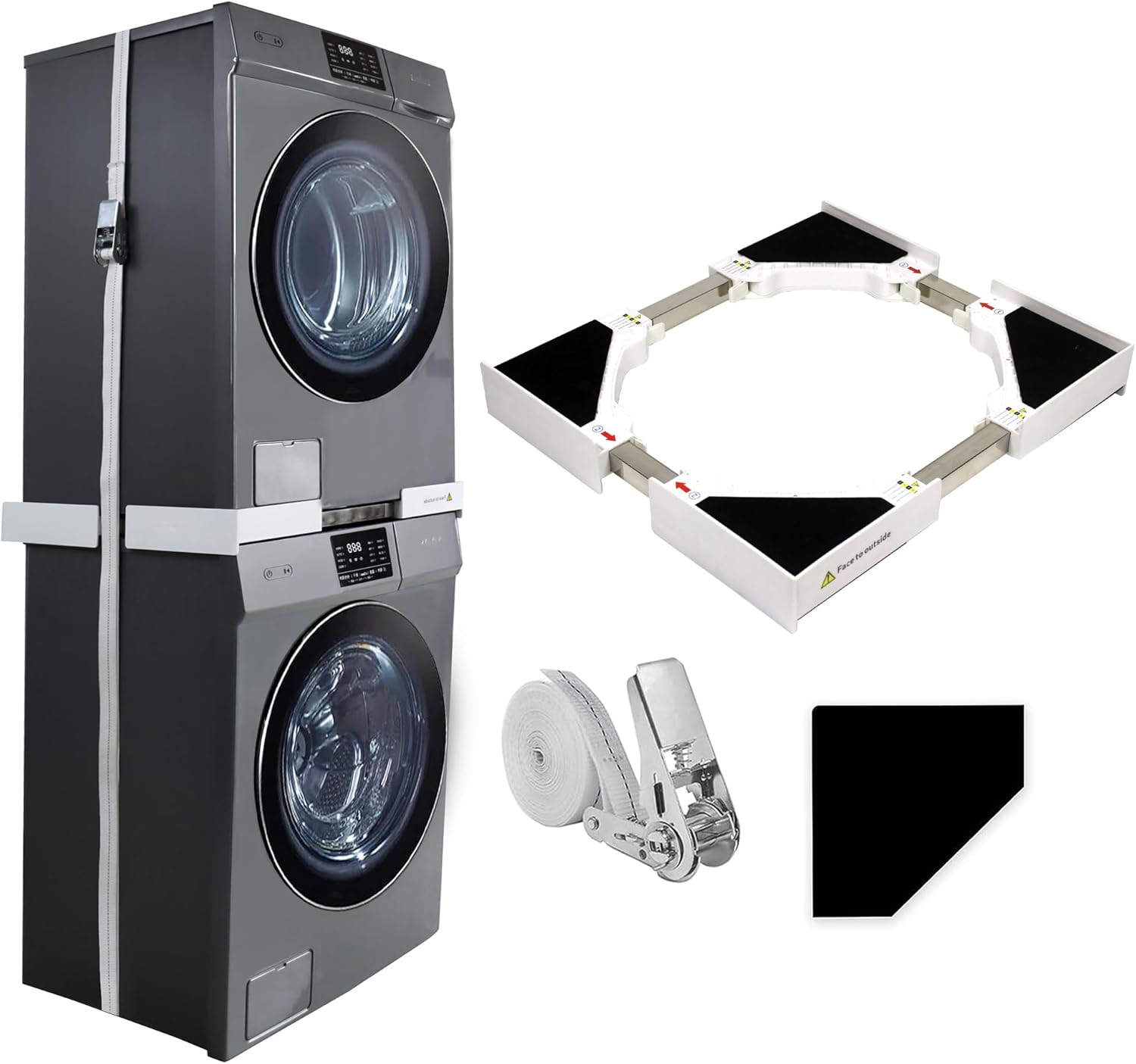 Amazon.com: MaxWorks 50861, Universal Washing Machine Stacking Kit for ...