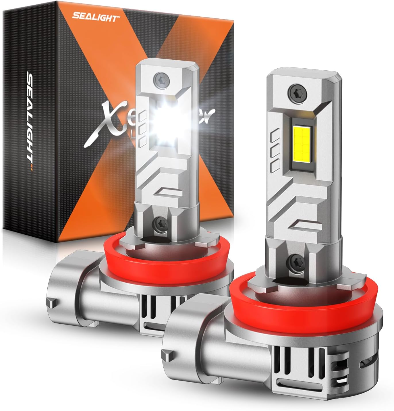 SEALIGHT X1S H11 H8 H9 LED Headlight Bulbs, 800% Super Bright LED Bulbs ...