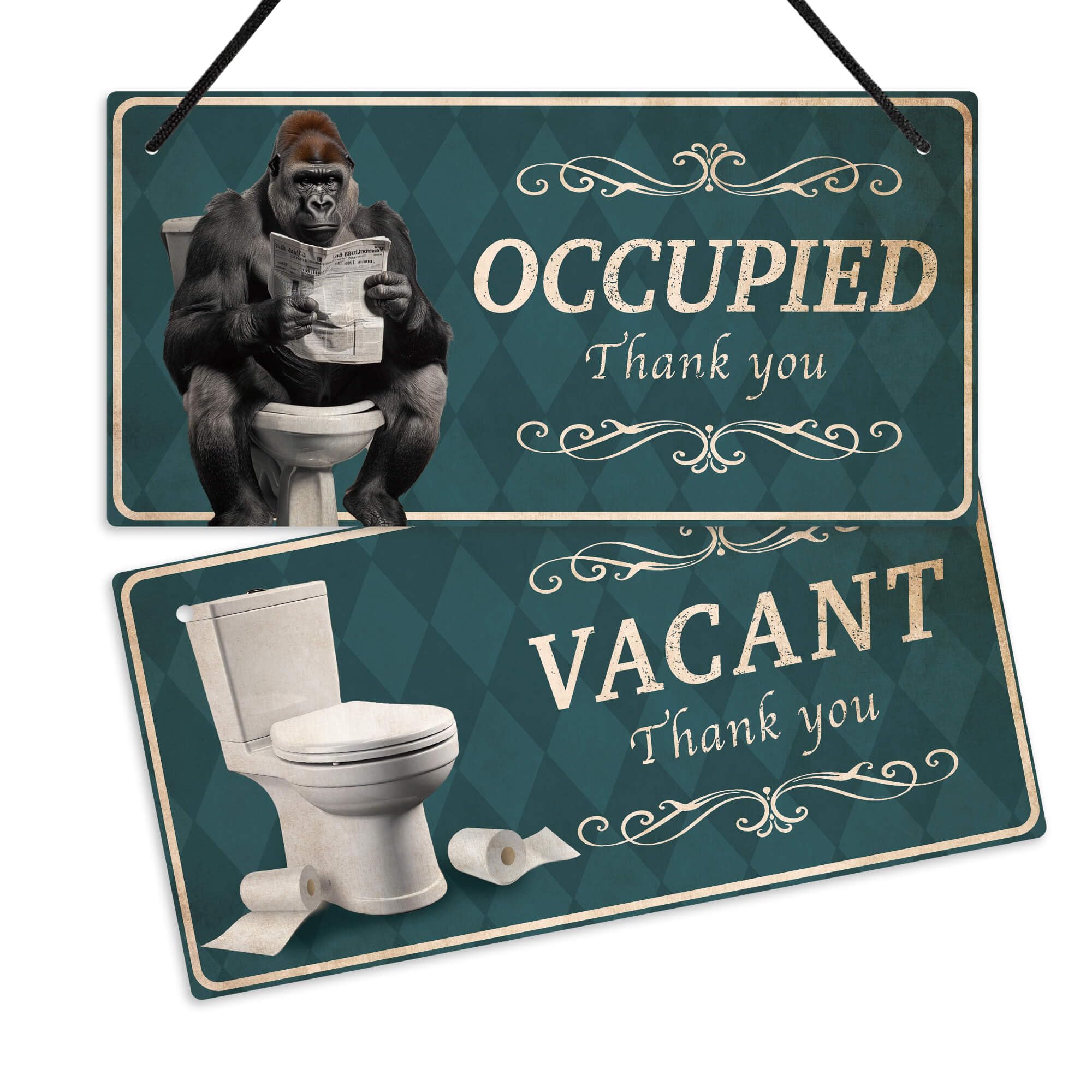 Amazon.com: Putuo Decor Vacant Occupied Sign Occupied Sign for Bathroom ...