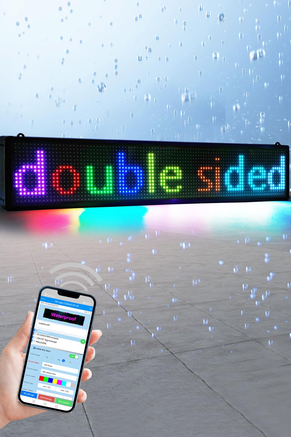 Amazon.com : FTELEDLIGHT New Double Sided LED Display Sign, P10 Full ...