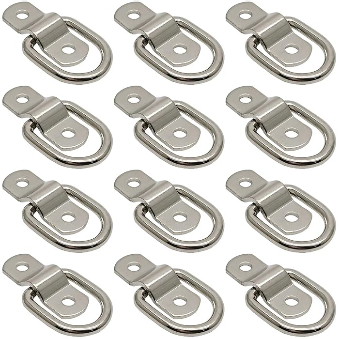 Buy Hulless 12 Pcs Lashing Rings D Ring Tie Down 1/4" Heavy Duty Anchor ...