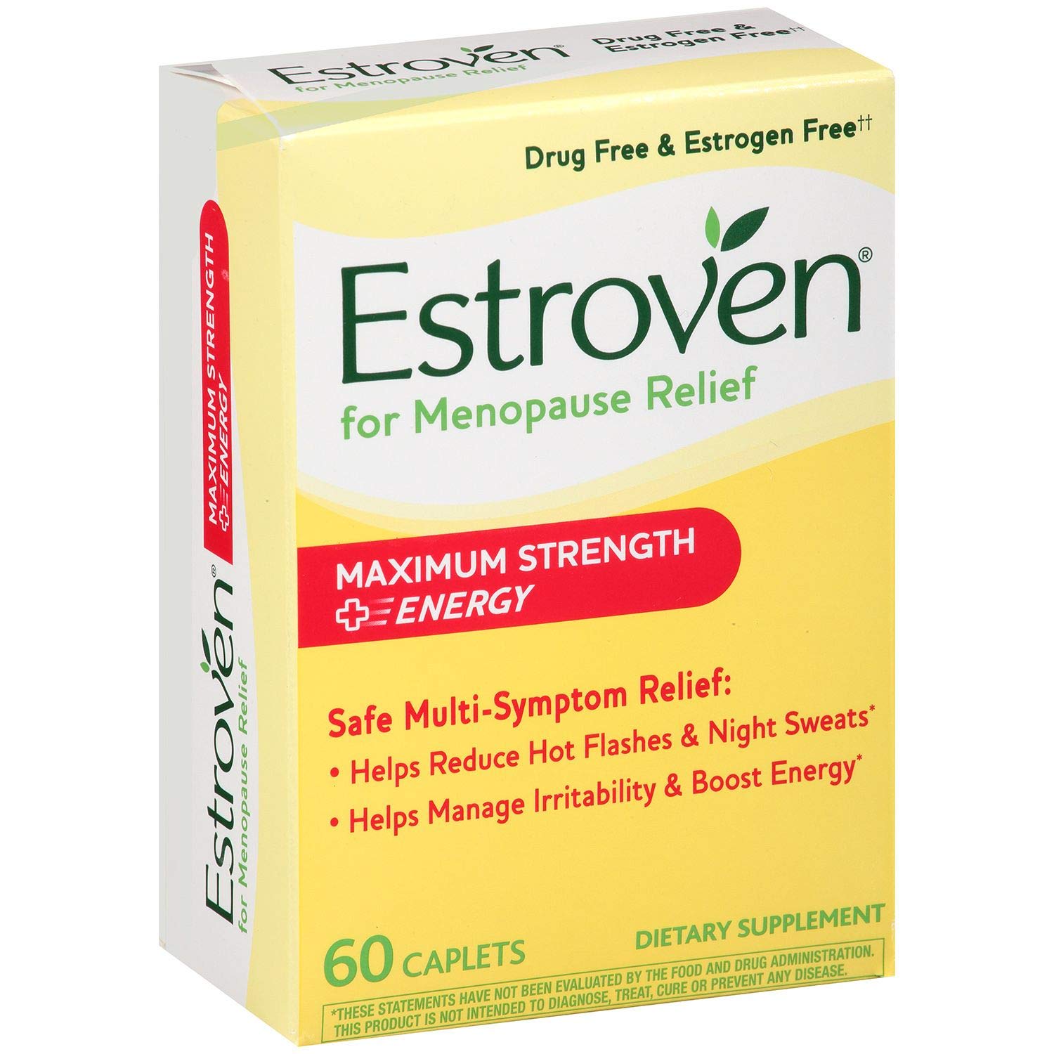 Estroven Maximum Strength Energy Menopause Relief Dietary Supplement ...