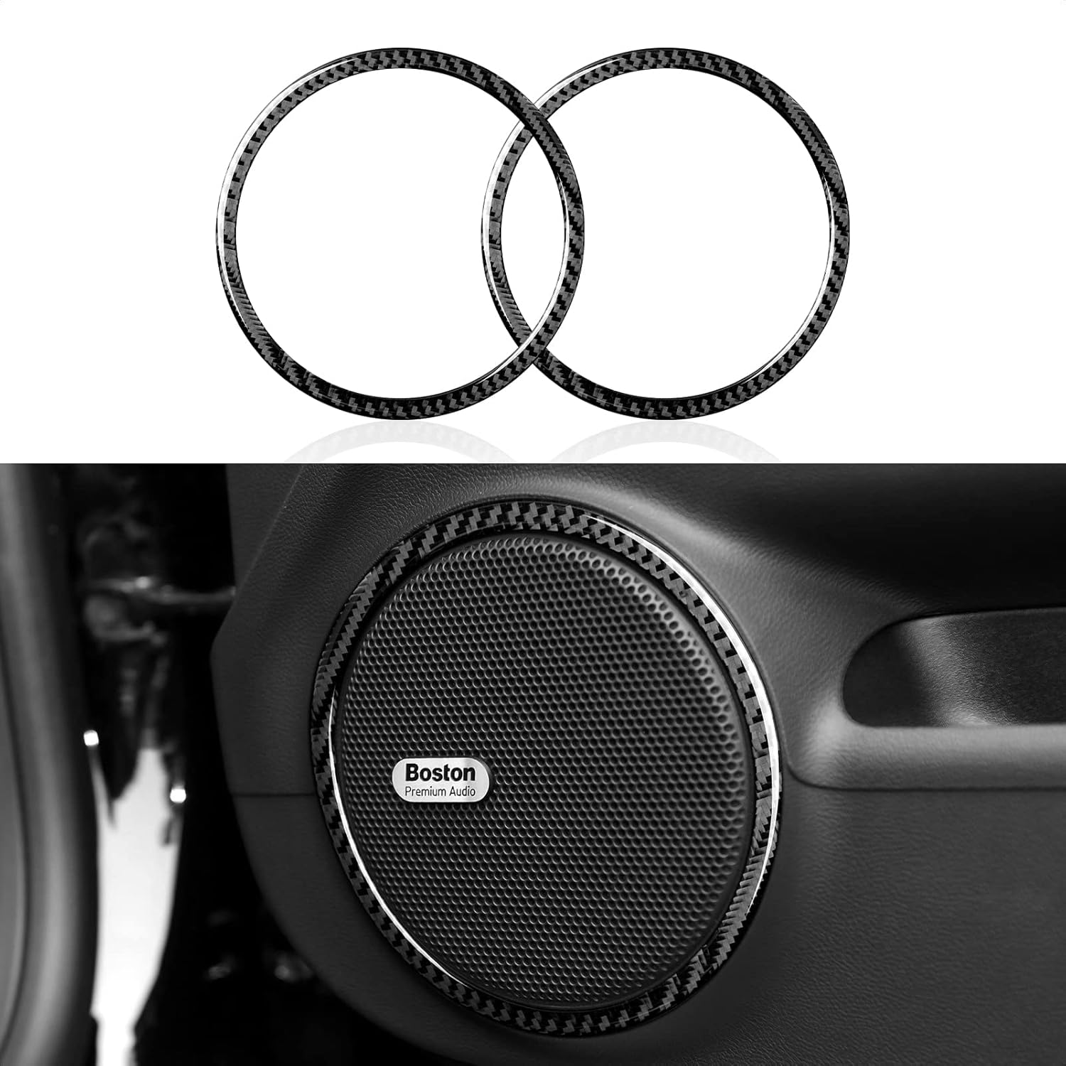 Amazon.com: Car Door Audio Speaker Sticker Decal Carbon Fiber Interior ...