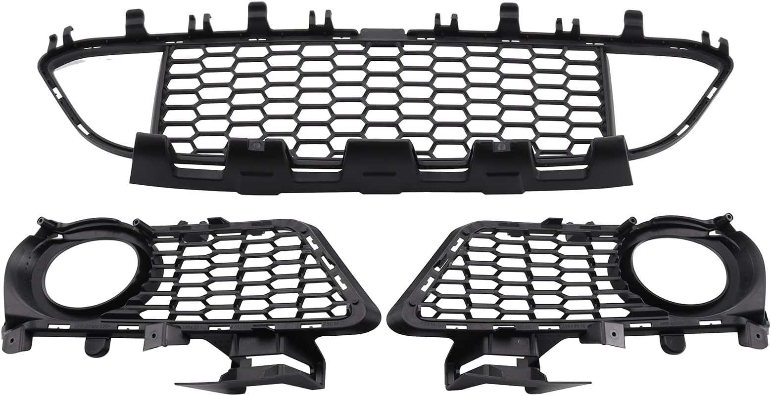 Amazon.com: VekAuto 3 Pcs Car Front Bumper Fog Light Mesh Grille Cover ...
