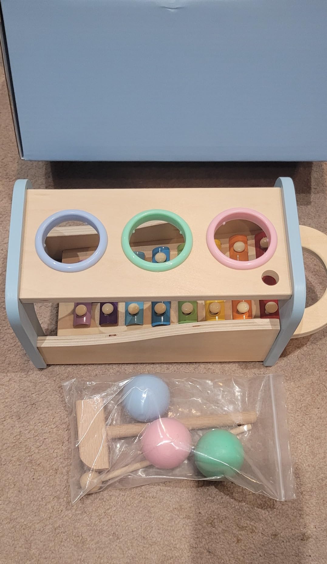 Colby & Co Wooden Xylo-Fun Kids Toy | Xylophone Bench & Coloured Balls ...