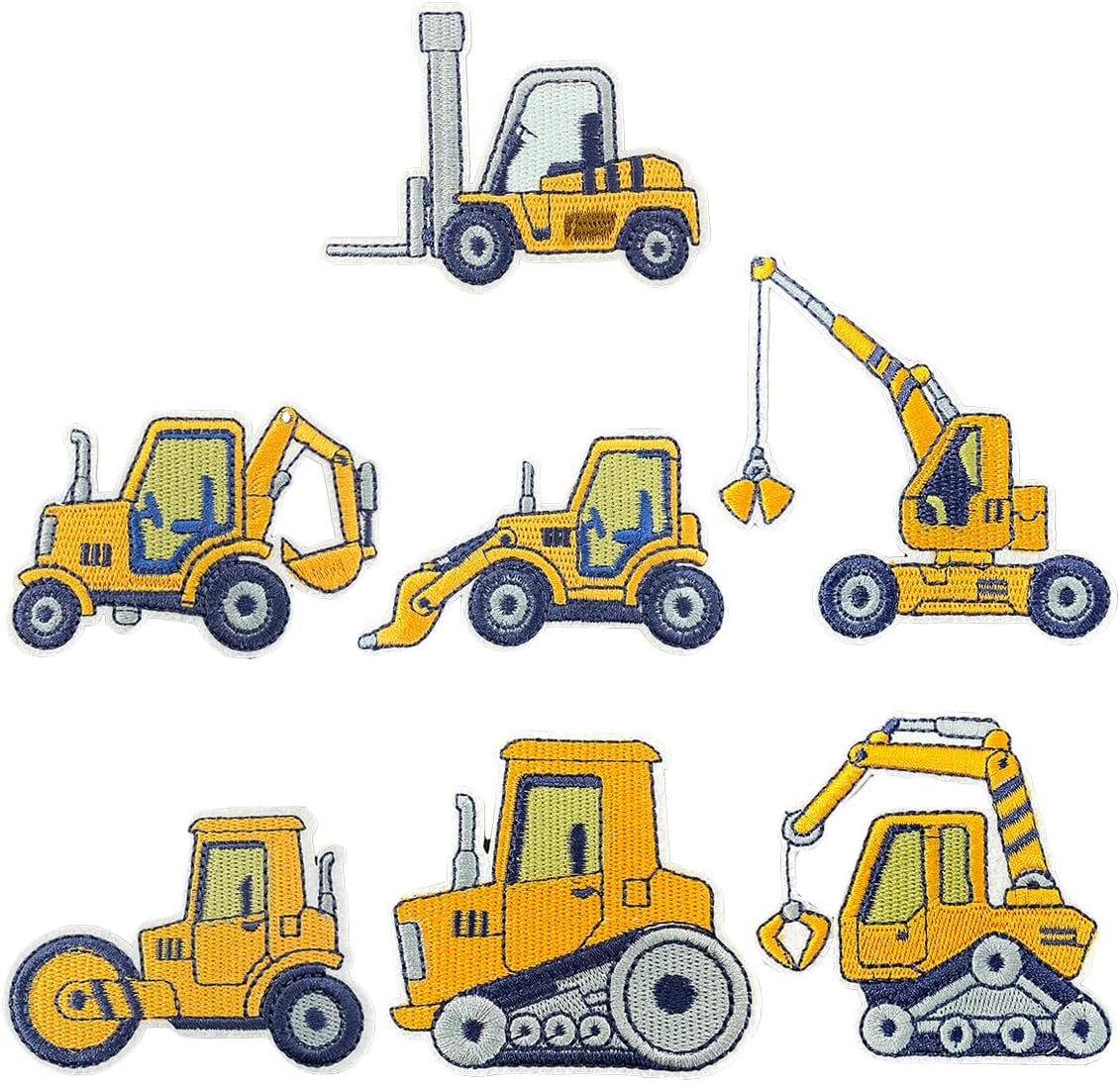 Amazon.com: JKJF 7 Pcs Engineering Vehicle Embroidery Patches Car Truck ...