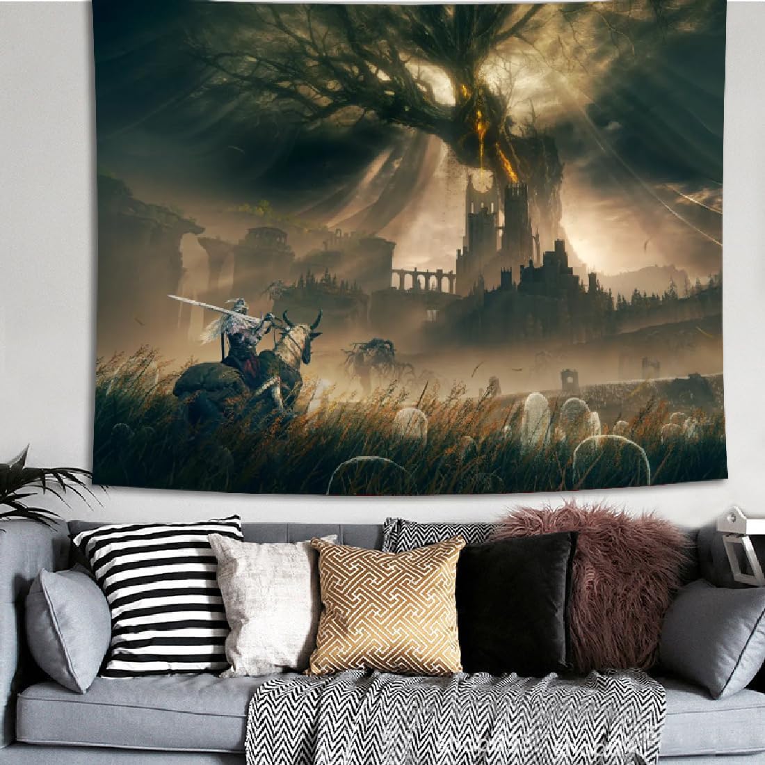 Amazon.com: Generic Game Tapestry Elden Ring Poster Wall Hanging Art ...
