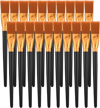 Amazon.com: 20PCS Paint Brush, 1 Inch Paint Brushes Bulk for Acrylic ...