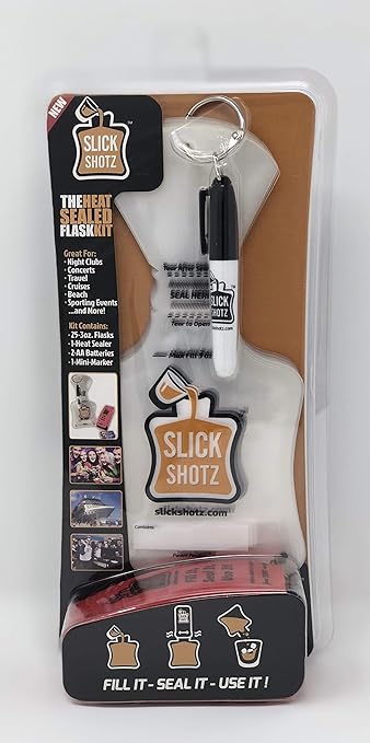 Amazon.com: Slick Shotz - 25 Liquor Flask Kit with Battery Powered Heat ...