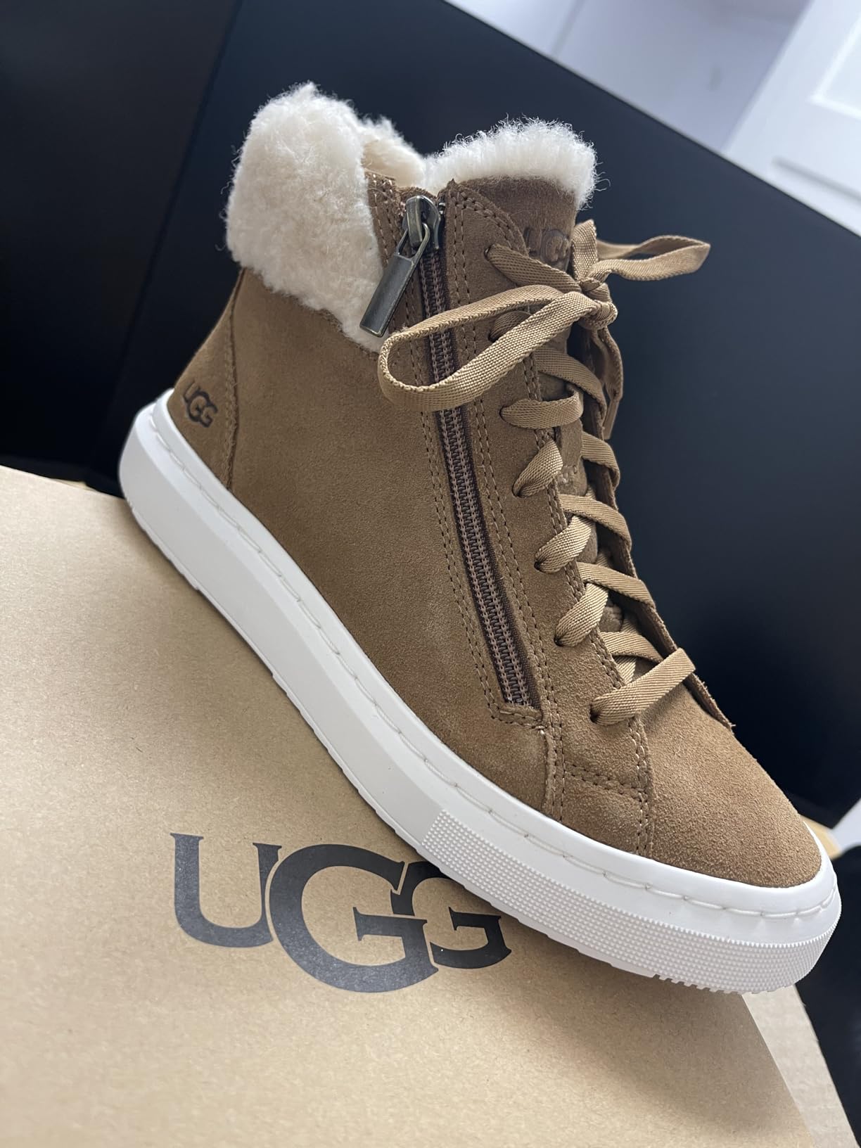 Amazon.com | UGG Women's Alameda Mid Zip Sneaker | Fashion Sneakers