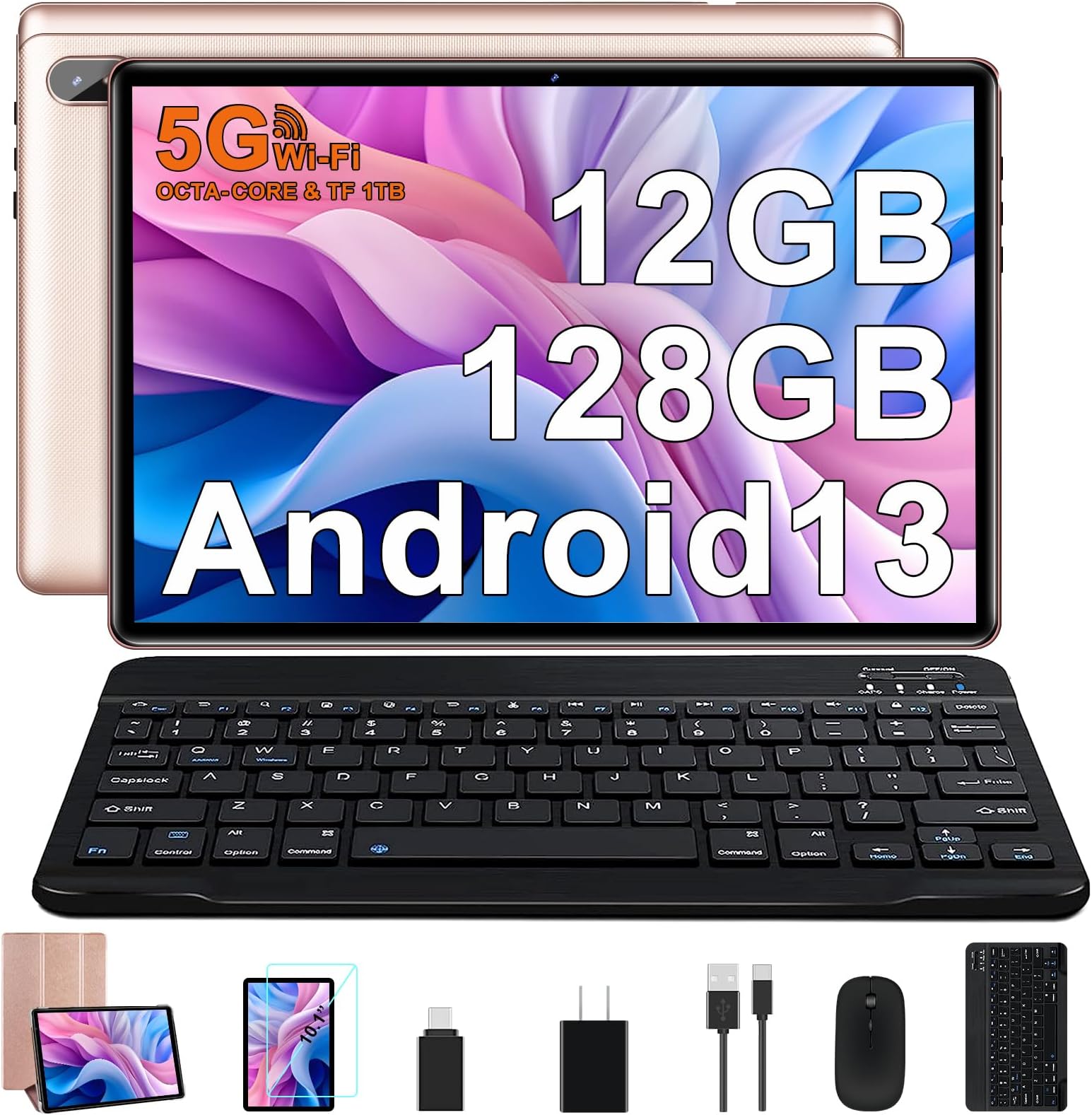 Amazon.com : YQSAVIOR Android 14, 2 in 1 Tablet 10 inch with Keyboard ...