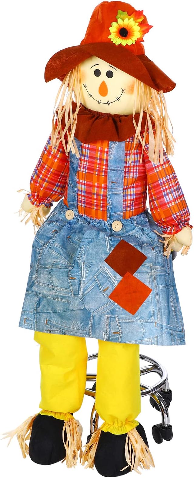 Amazon.com: WORTH IMPORTS 60" Life Size Harvest Sitting Scarecrow ...
