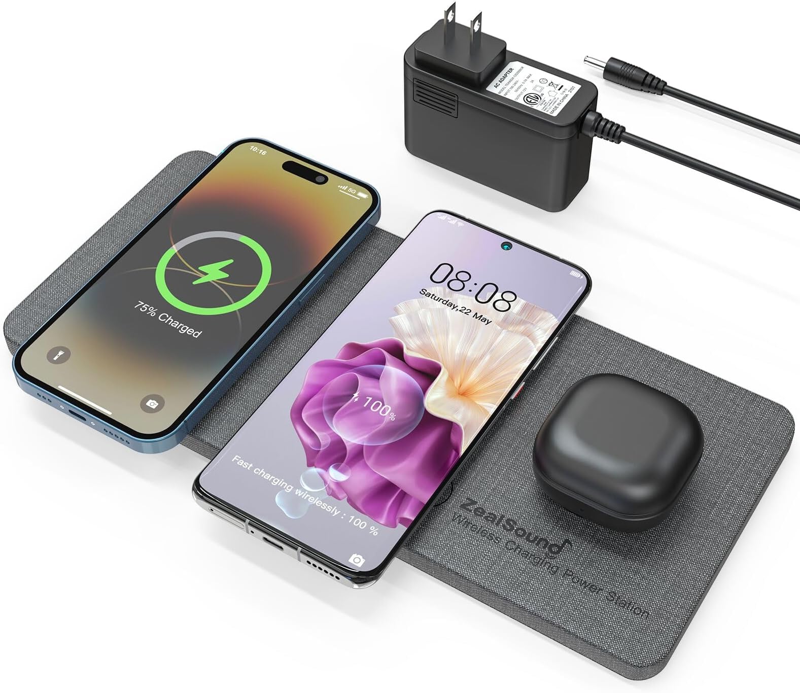 Amazon.com: Samsung Electronics Wireless Charger Trio, Qi Compatible ...