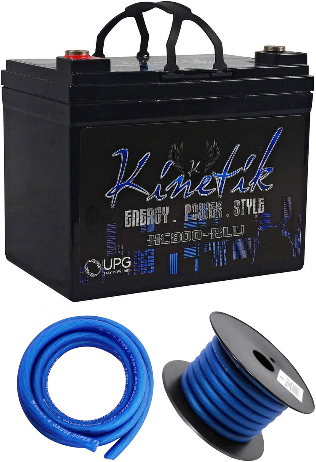 Amazon.com: Kinetik HC800-BLU 800 Watt Car Audio Blue Battery/Power ...