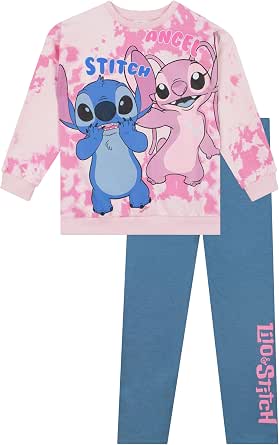 Amazon.com: Disney Girls Stitch Outfit | Angel And Stitch Sweater And ...