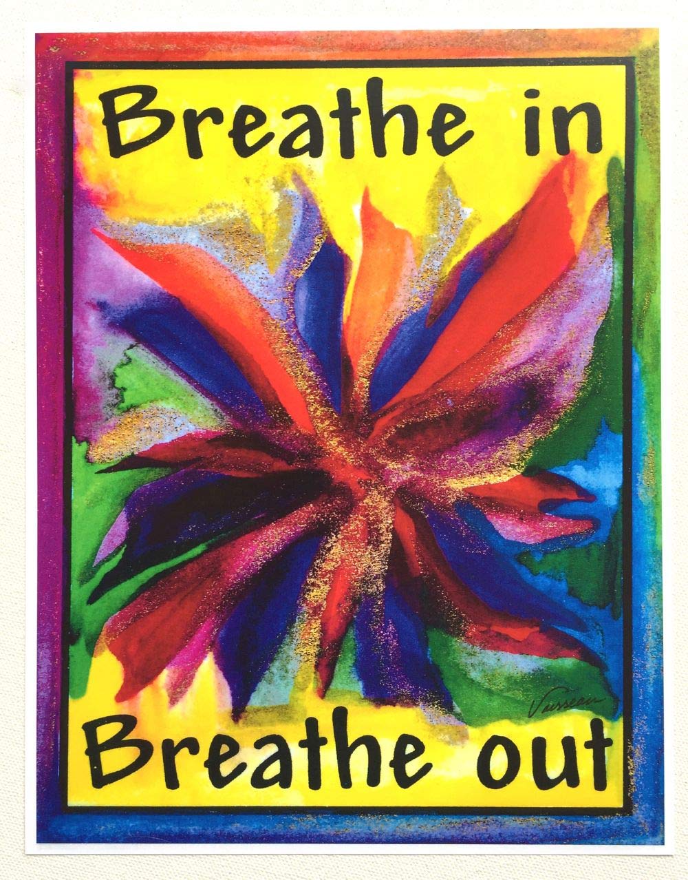 Amazon.com: Breathe in breathe out poster - Heartful Art by Raphaella ...